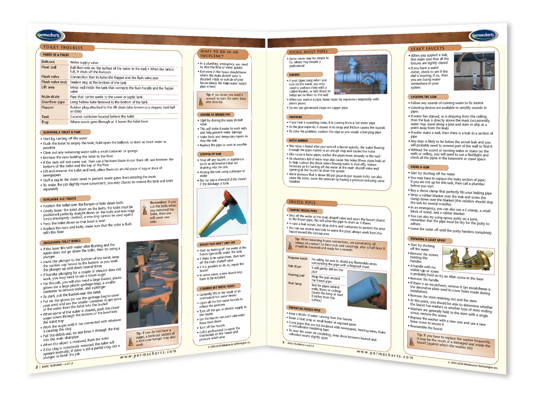 Basic Plumbing Guide - Quick Reference Chart – Permacharts.com