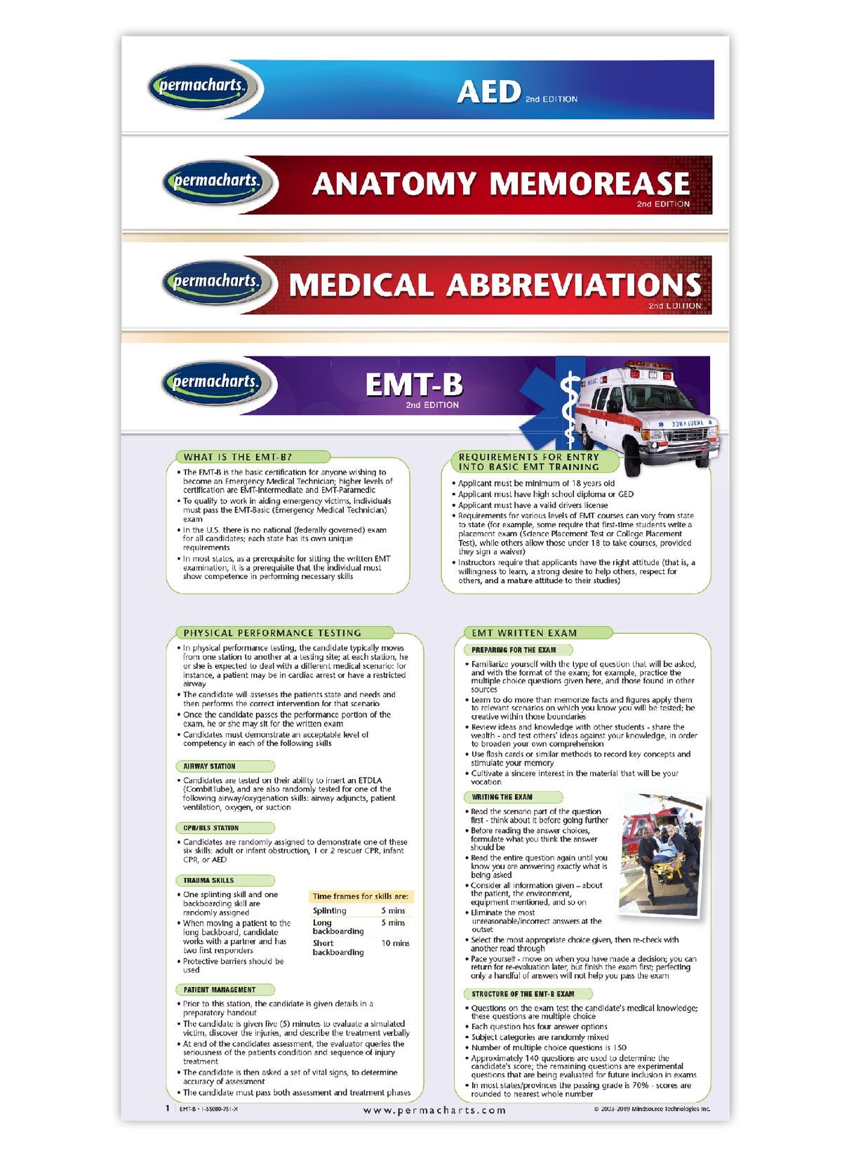 EMT Charts and Medical Quick Reference Guides - Laminated and Digital ...