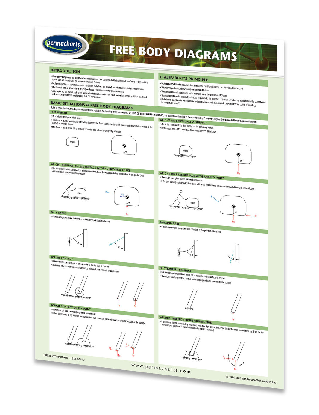 Free Body Diagrams Practice - Quick Reference Guide – Permacharts.com