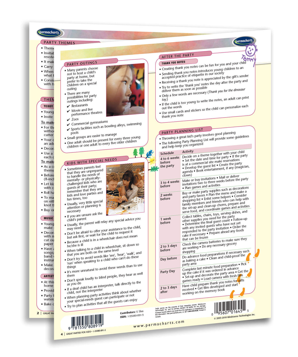 Great Parties and Events for Kids - Quick Reference Guide – Permacharts.com