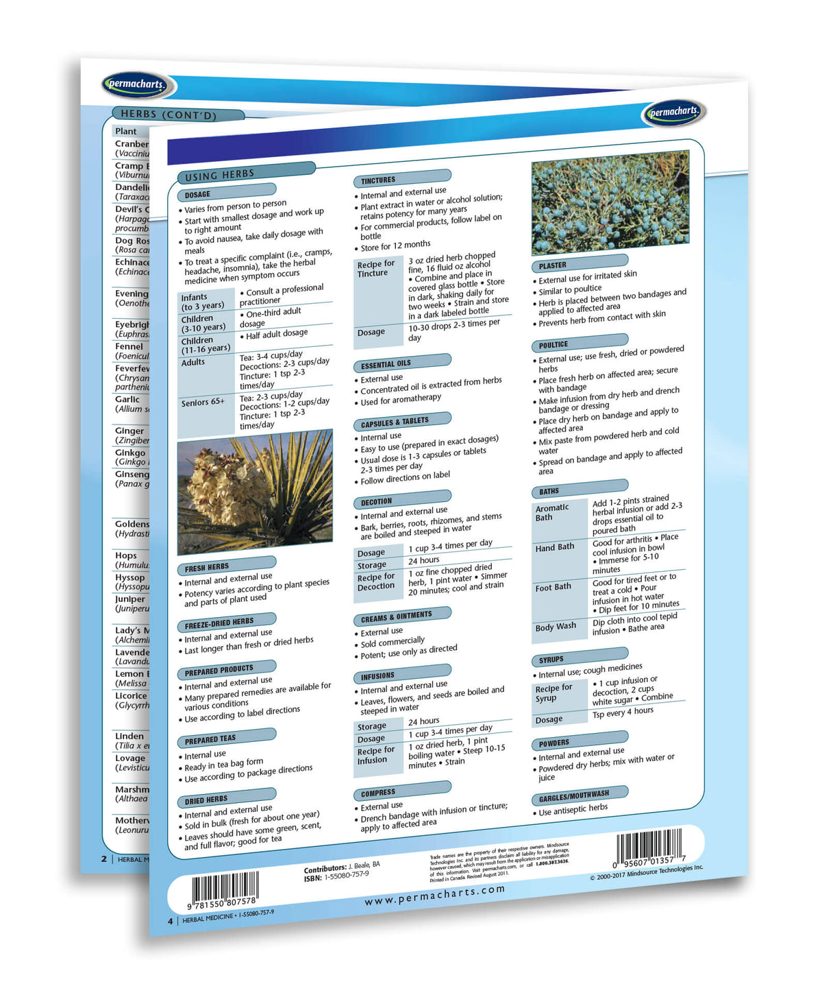 Herbal Medicine Guide - Quick Reference Resource – Permacharts.com