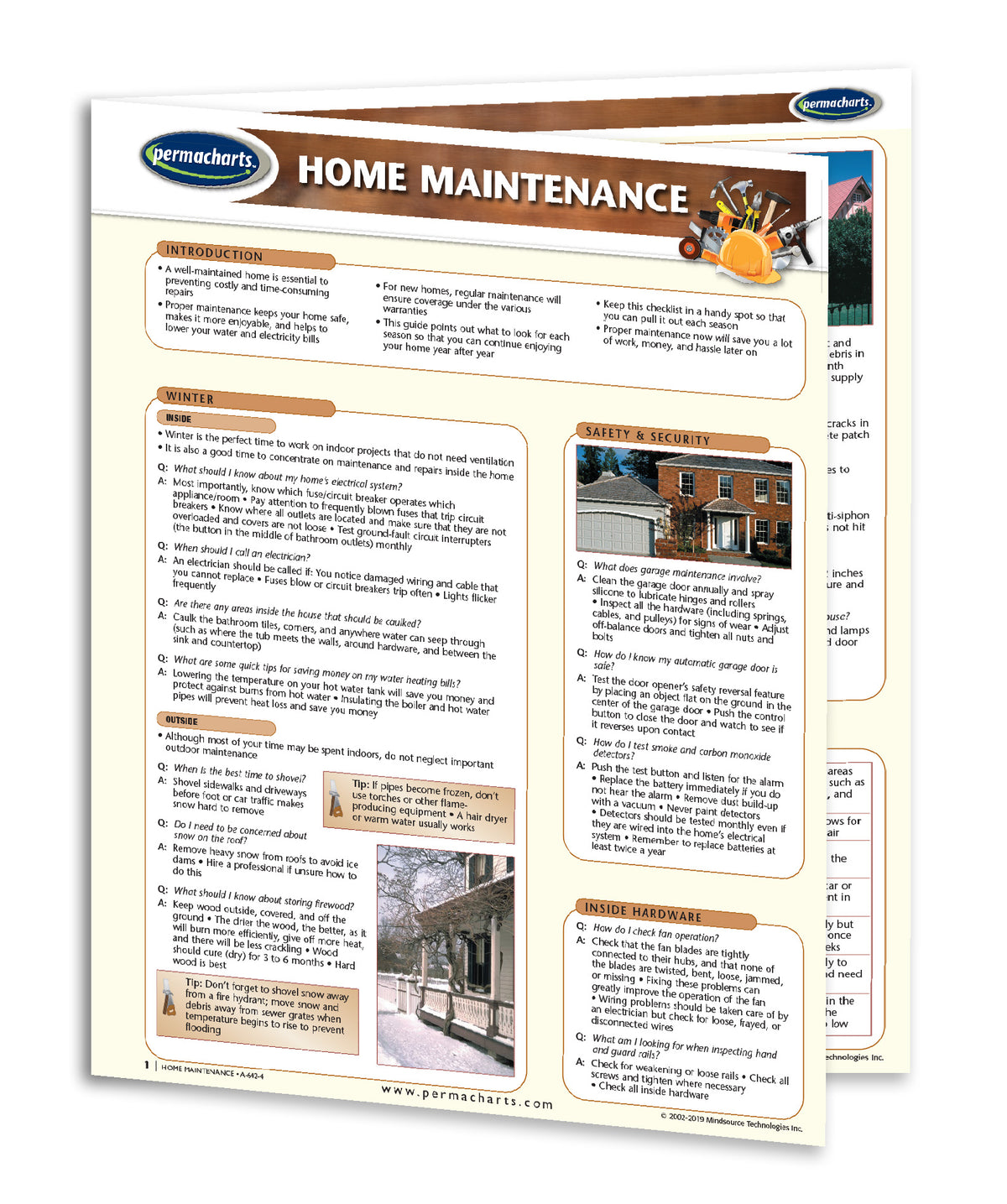 Home Maintenance Guide - Quick Reference Resource – Permacharts.com