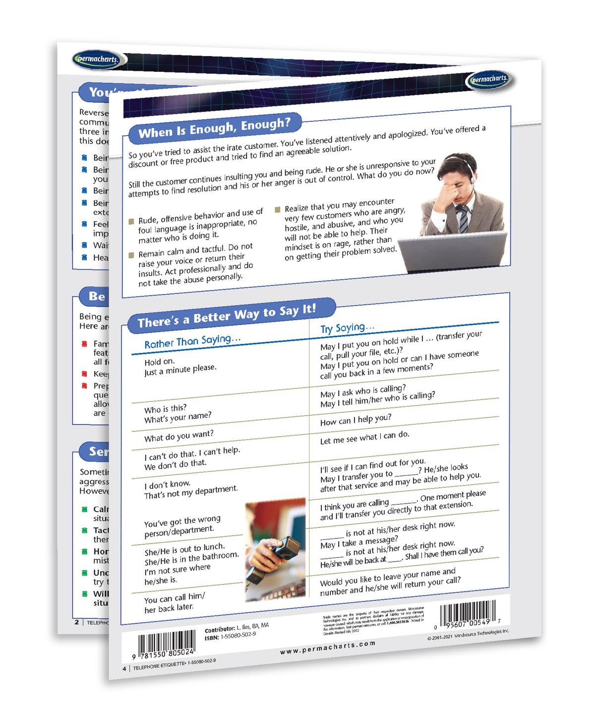 Telephone Etiquette Guide - Quick Reference Resource – Permacharts.com