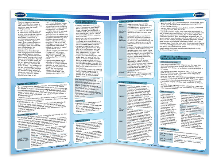 Water Study Guide - Quick Reference Resource – Permacharts.com